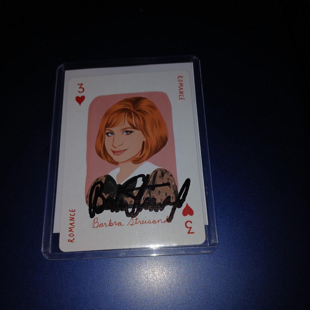 Barbra Streisand Autographed Card With Coa - Etsy