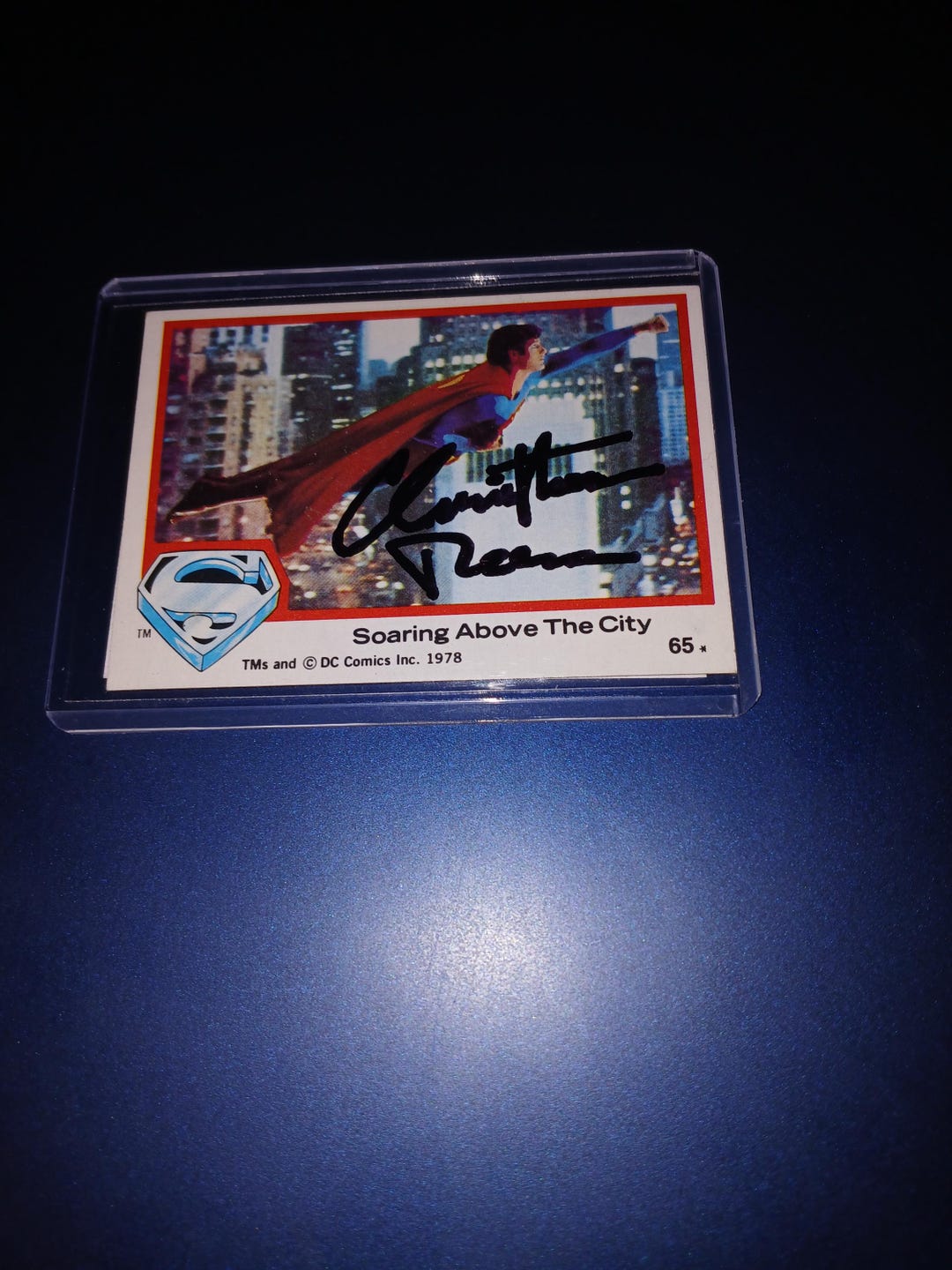 Christopher Reeve Autographed Superman Card With Coa - Etsy