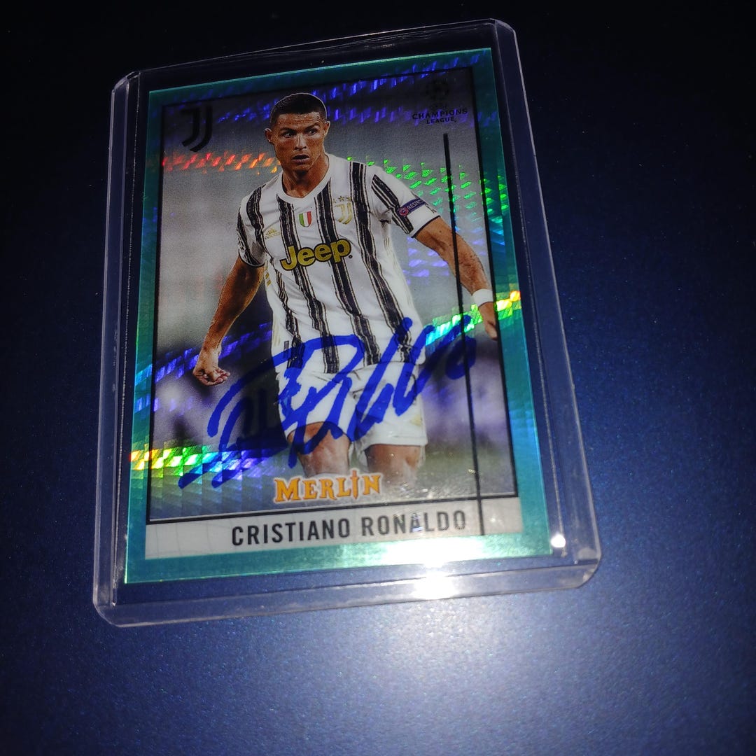 Cristiano Ronaldo Autographed Card With Coa - Etsy