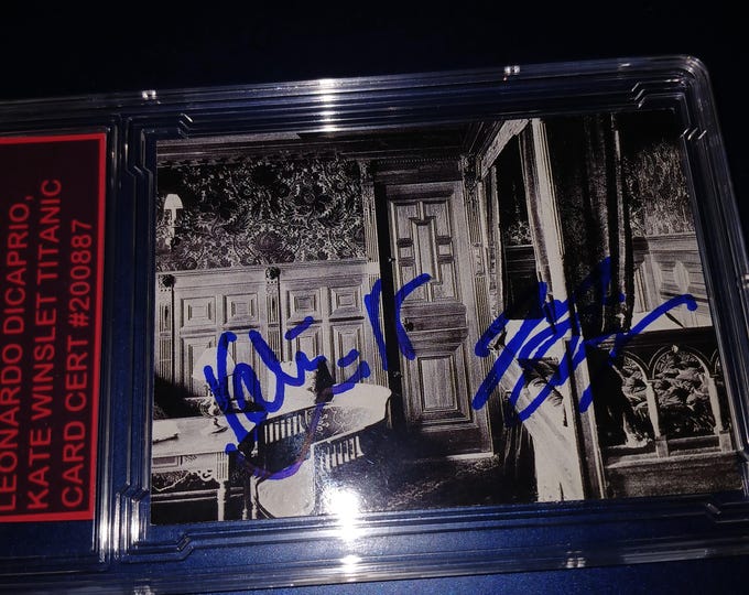 Leonardo Dicaprio, Kate Winslet Autographed Titanic Card With Cert - Etsy