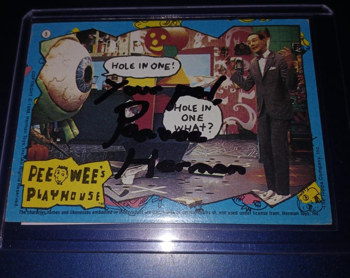 Pee Wee Herman Autographed Card With Cert - Etsy