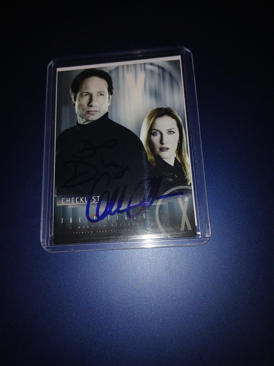 Gillian Anderson, David Duchovny Autographed X-files Card With Coa - Etsy