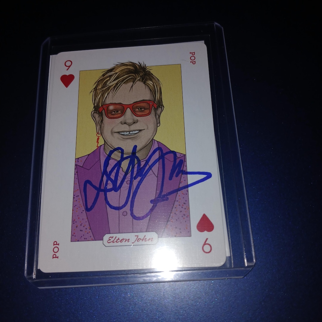 Elton John Autograph With Cert - Etsy
