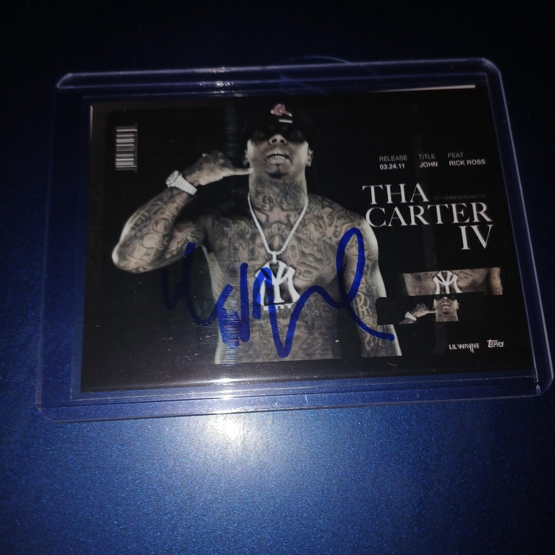 Lil Wayne, Autographed Card With Cert - Etsy