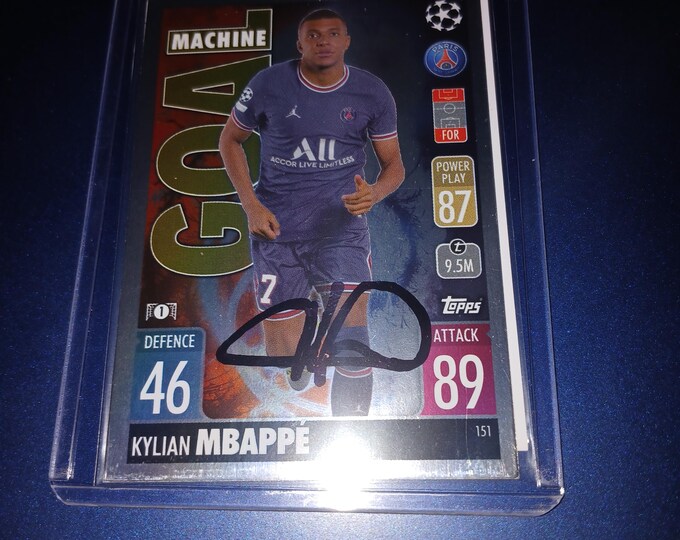 Kylian Mbappé Autographed Card With Cert - Etsy