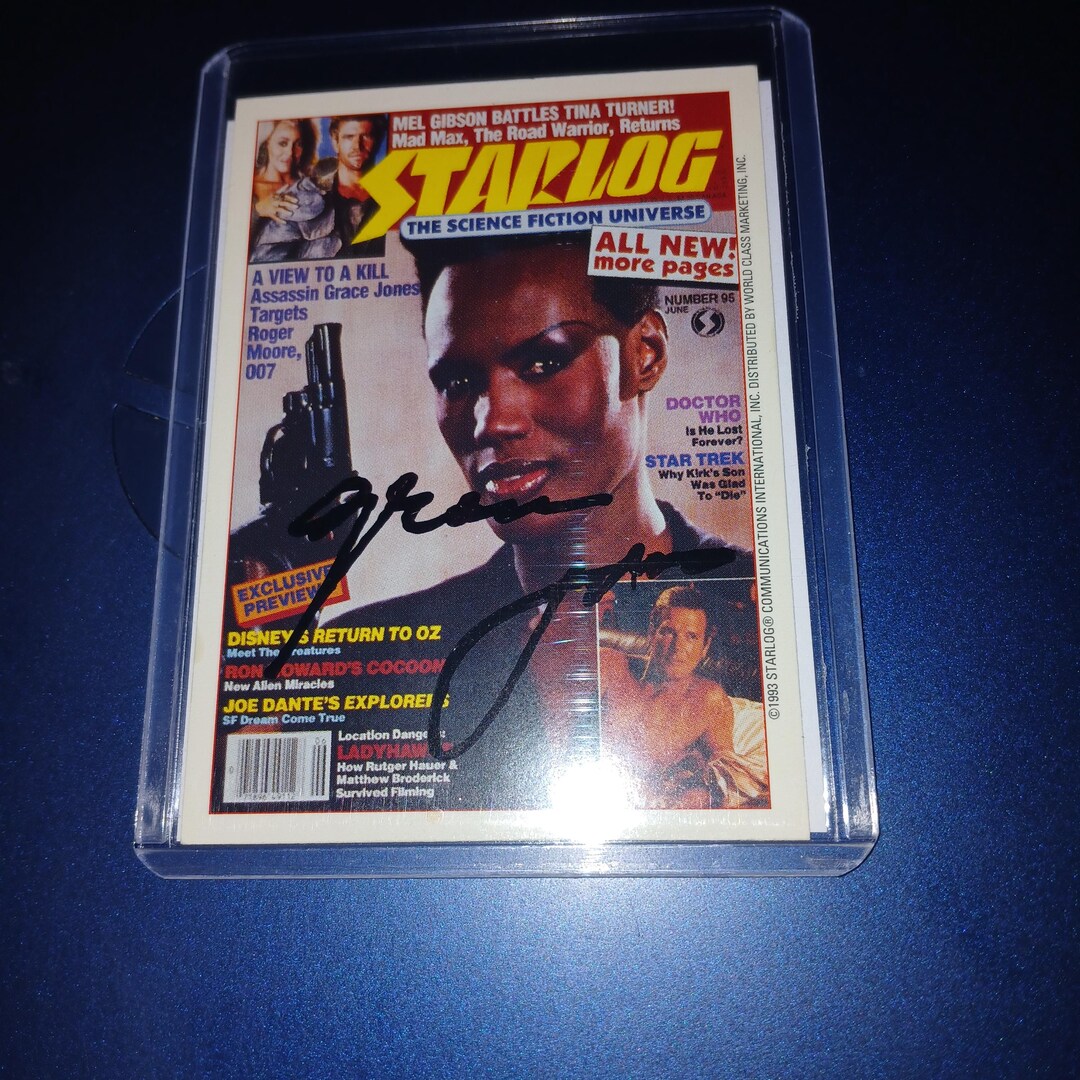 Grace Jones Autographed Card With Cert - Etsy
