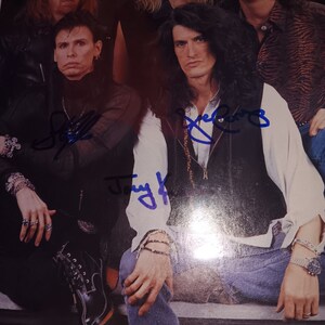 Steven Tyler, Joe Perry, Joey Kramer Autographed Promo With Coa ...