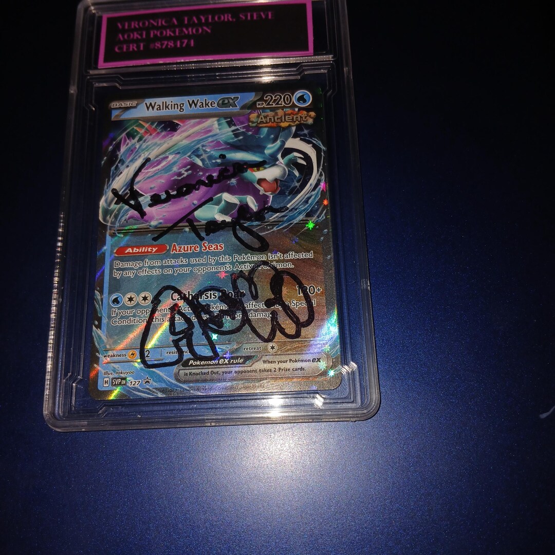 Veronica Taylor, Steve Aoki Autographed Pokemon Card With Coa - Etsy