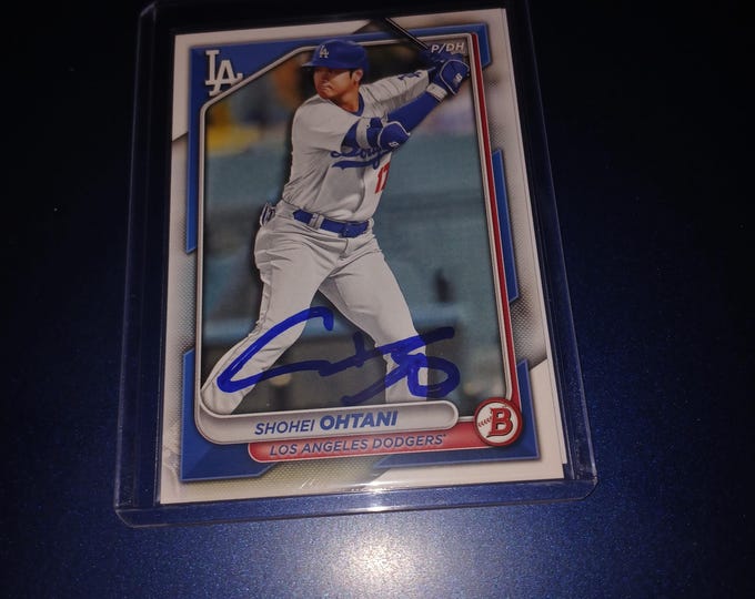 Shohei Ohtani Autographed Card With Cert - Etsy