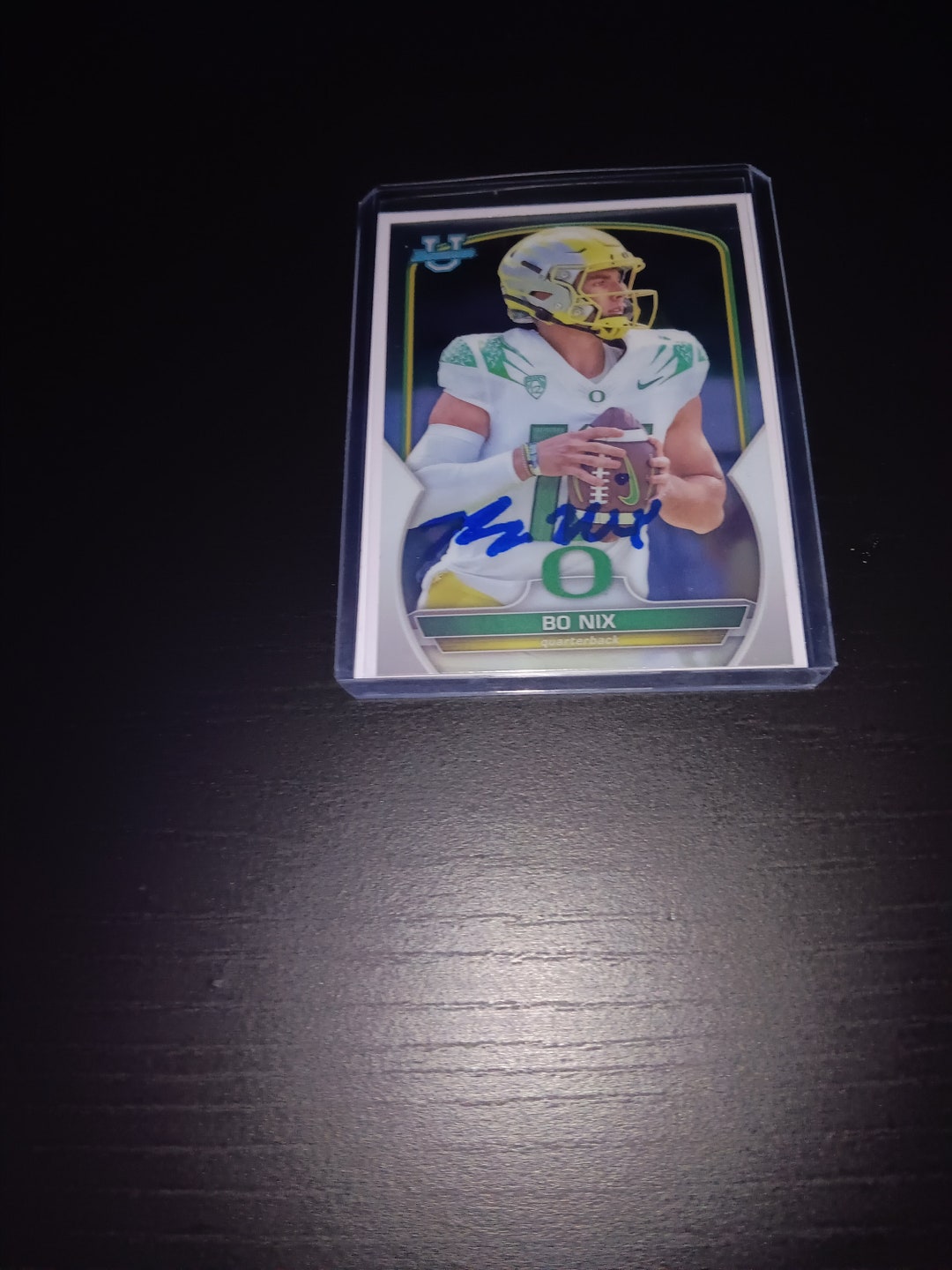 Bo Nix Autographed Rookie Card With Coa - Etsy