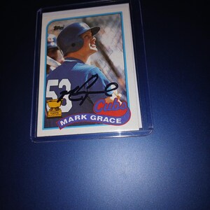 Mark Grace Autographed Rookie Card With Coa - Etsy