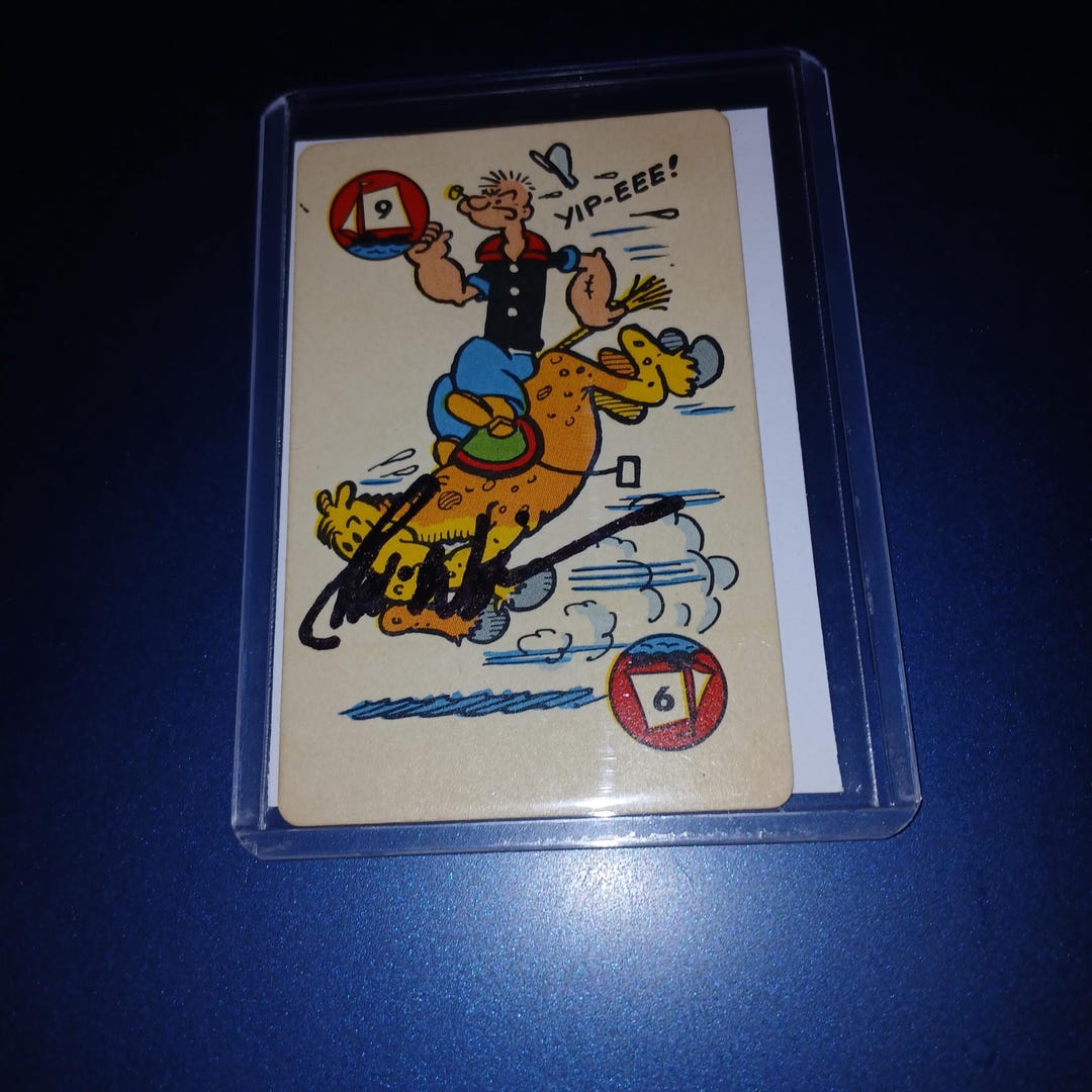 Robin Williams Autographed Popeye Card With Coa - Etsy