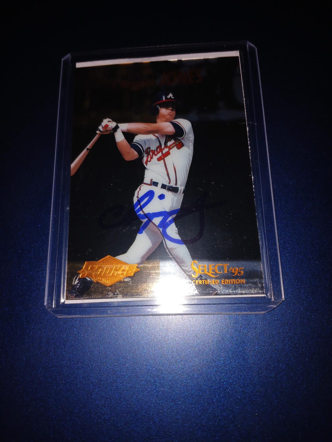 Chipper Jones Autographed Rookie Card With Coa - Etsy