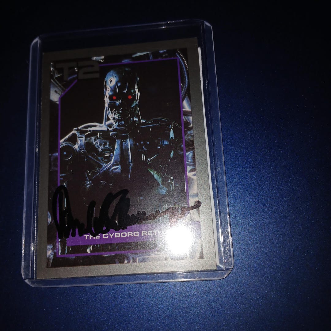 Arnold Schwarzenegger Autographed Terminator Card With Coa - Etsy