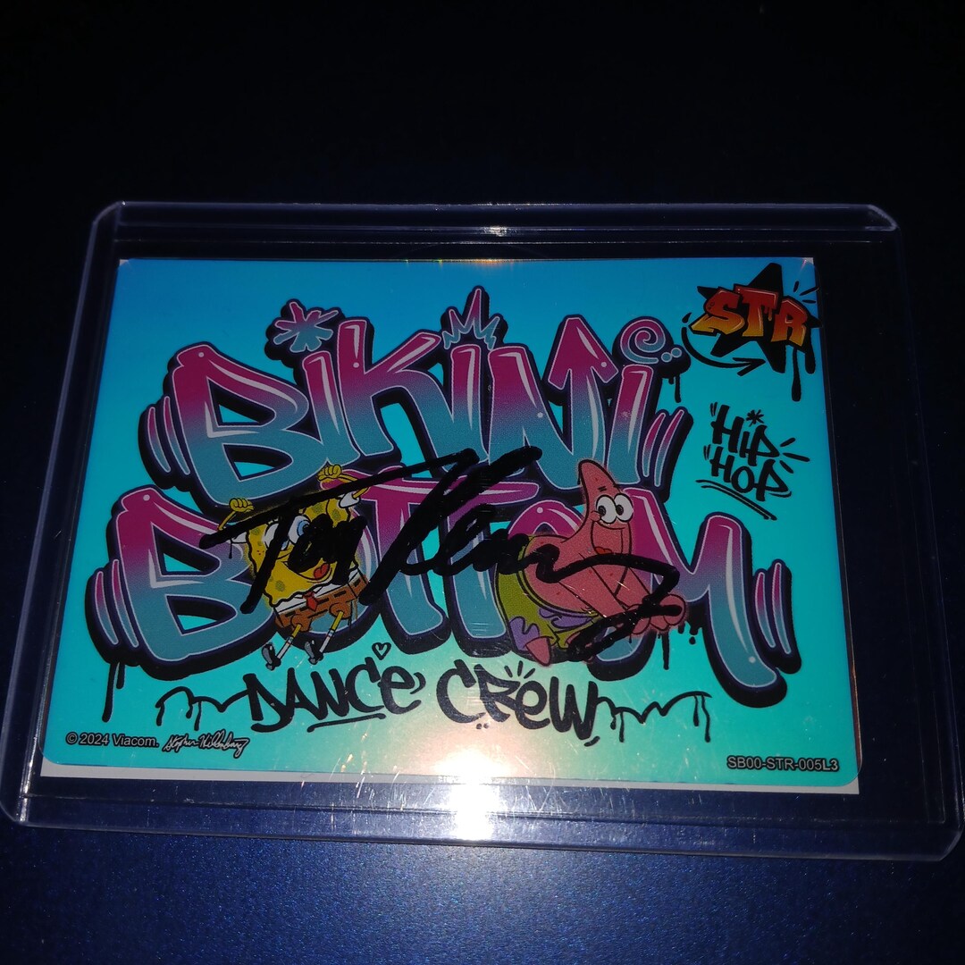 Tom Kenny Autographed Spongebob Card With Cert - Etsy