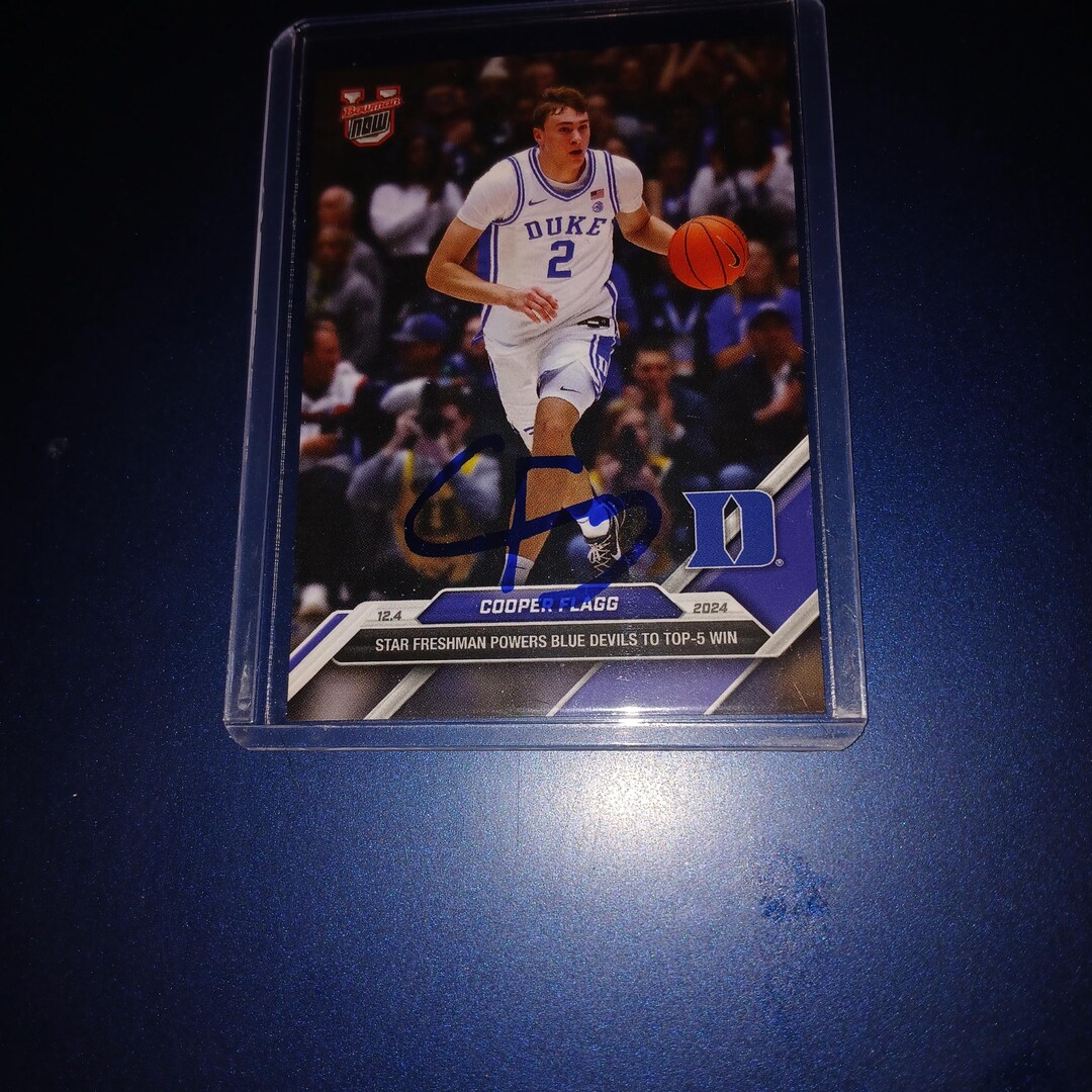 Cooper Flagg Autographed Rookie Card With Coa - Etsy