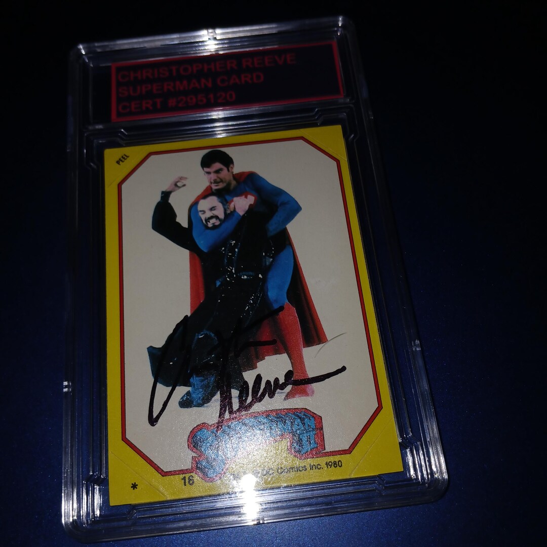 Christopher Reeve Autographed Card With Cert - Etsy UK