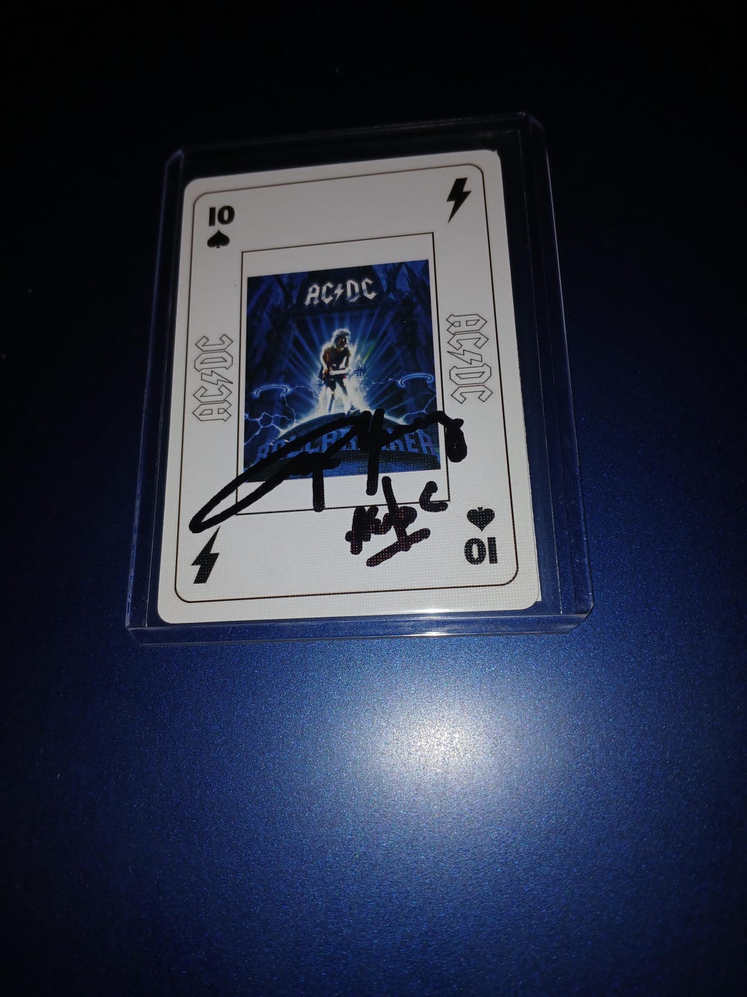 Angus Young Autographed Card With Coa - Etsy