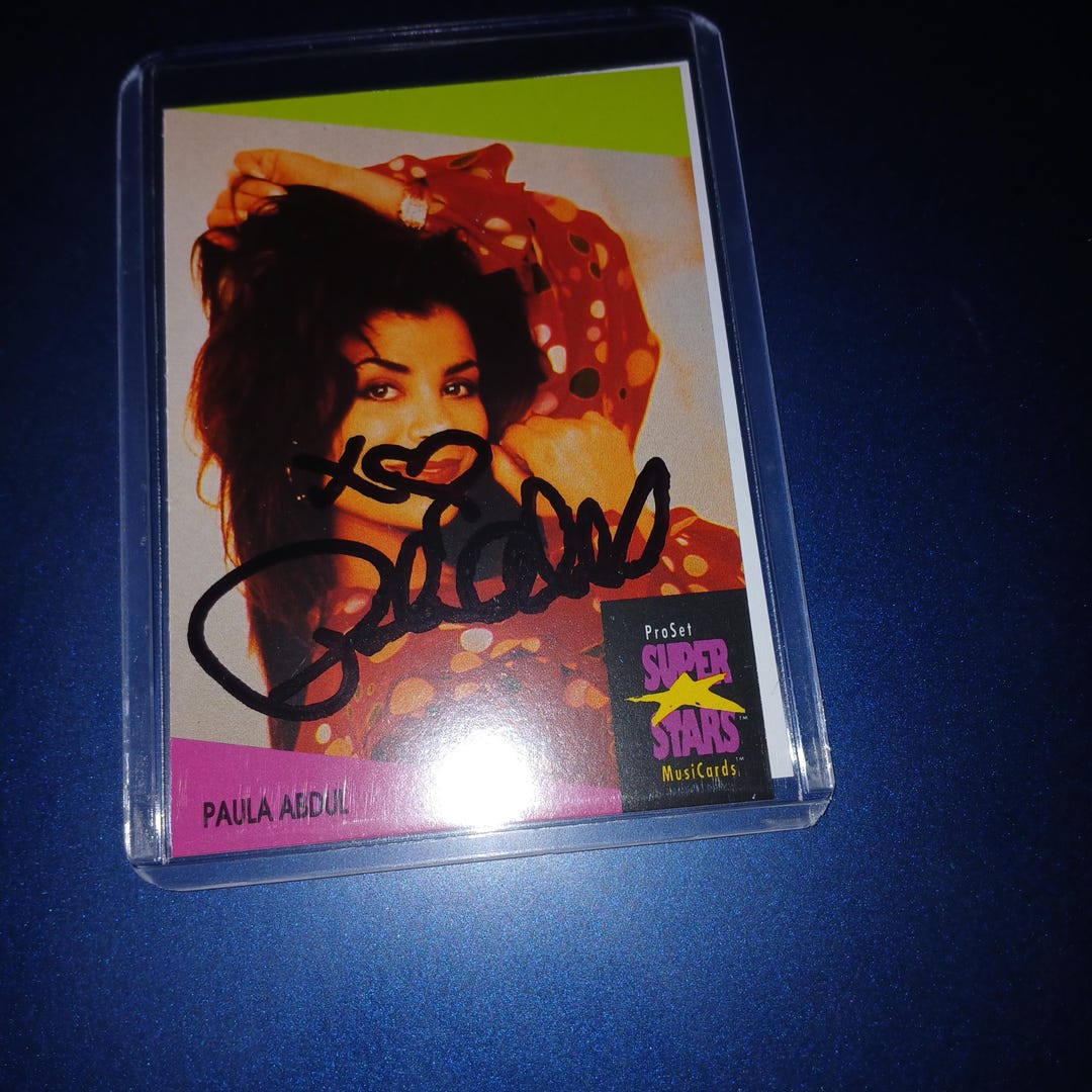 Paula Abdul Autographed Card With Cert - Etsy
