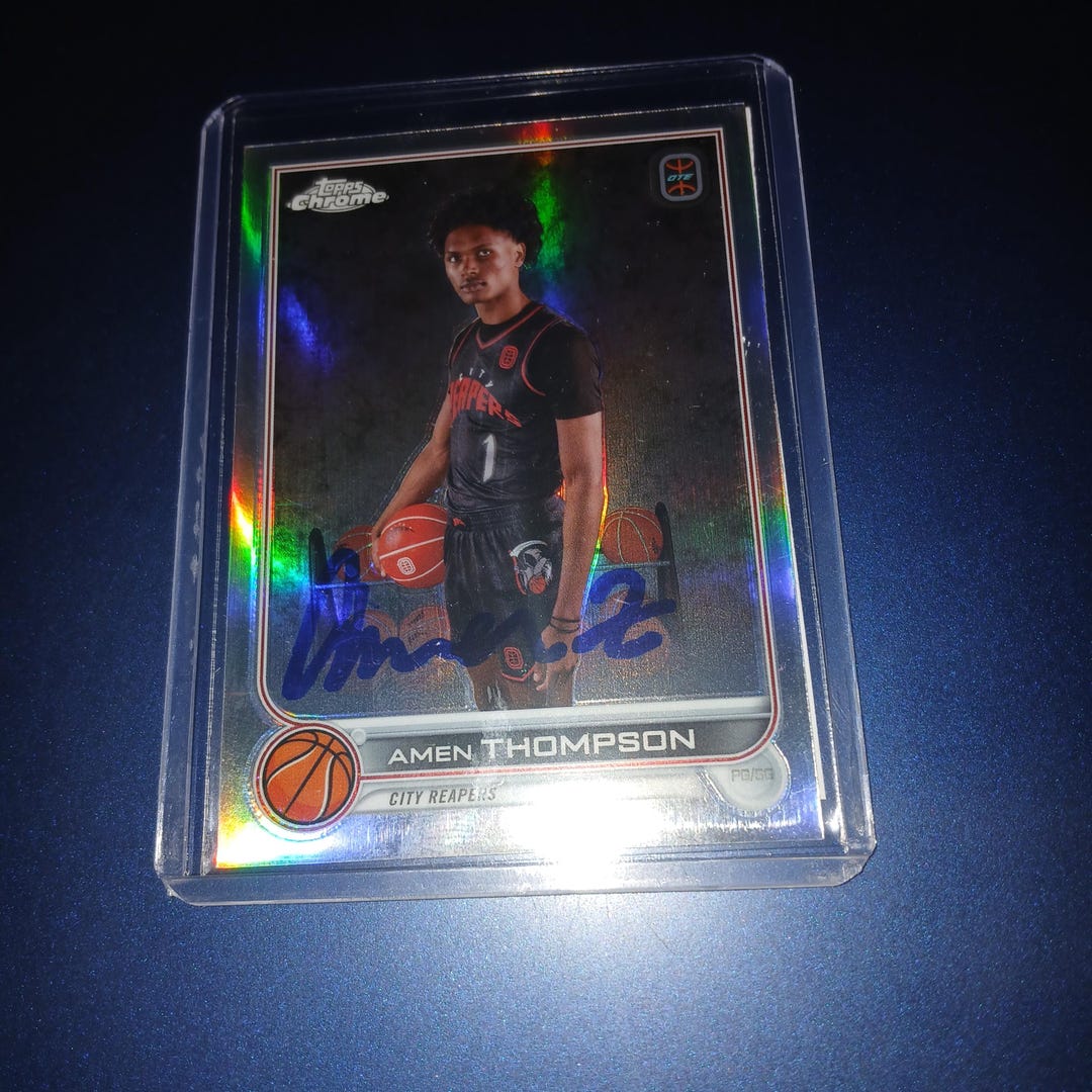 Amen Thompson Autographed Rookie Card With Coa - Etsy