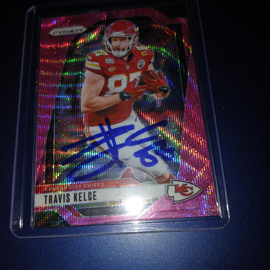 Travis Kelce Autographed Card With Cert - Etsy