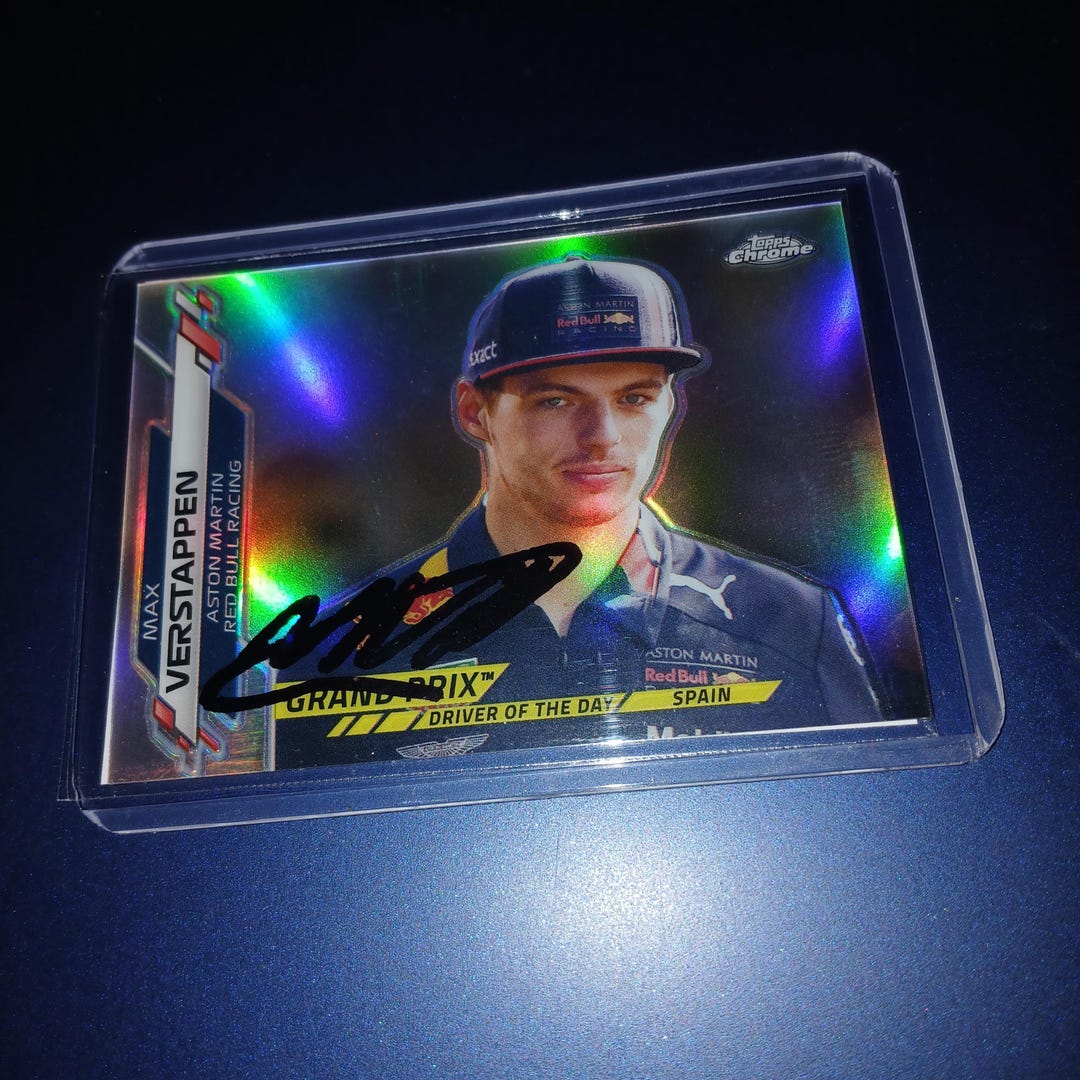 Max Verstappen Autographed Card With Coa - Etsy