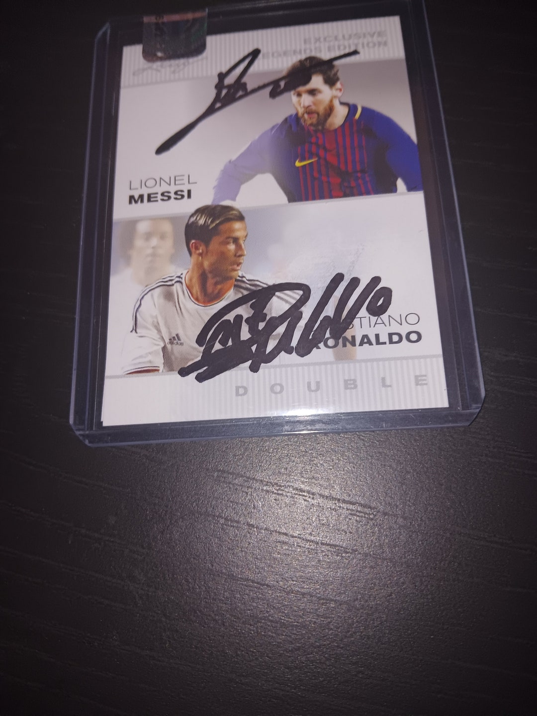 Lionel Messi, Cristiano Ronaldo Autographed Card With Coa - Etsy