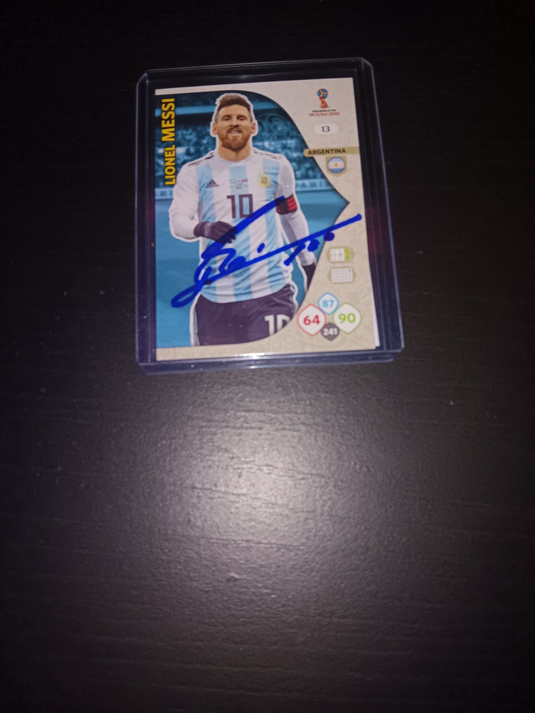Lionel Messi Autographed Card With Coa - Etsy