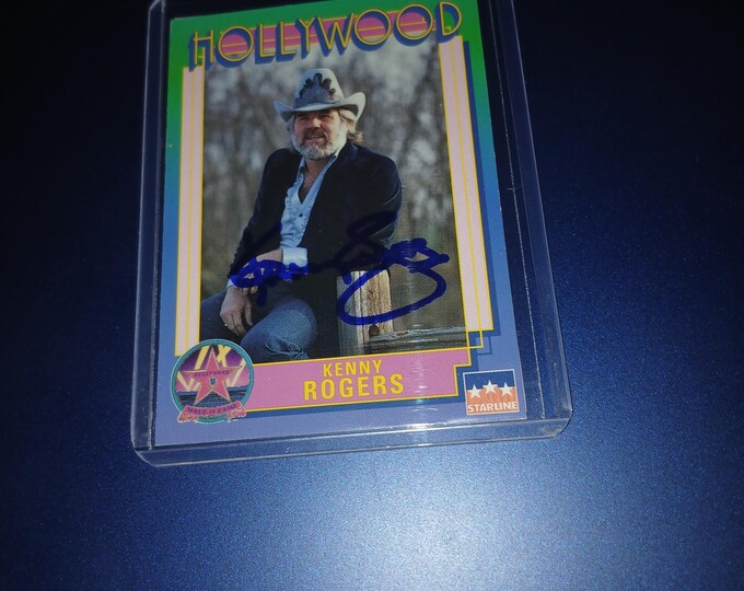 Kenny Rogers Autographed Card With Coa - Etsy