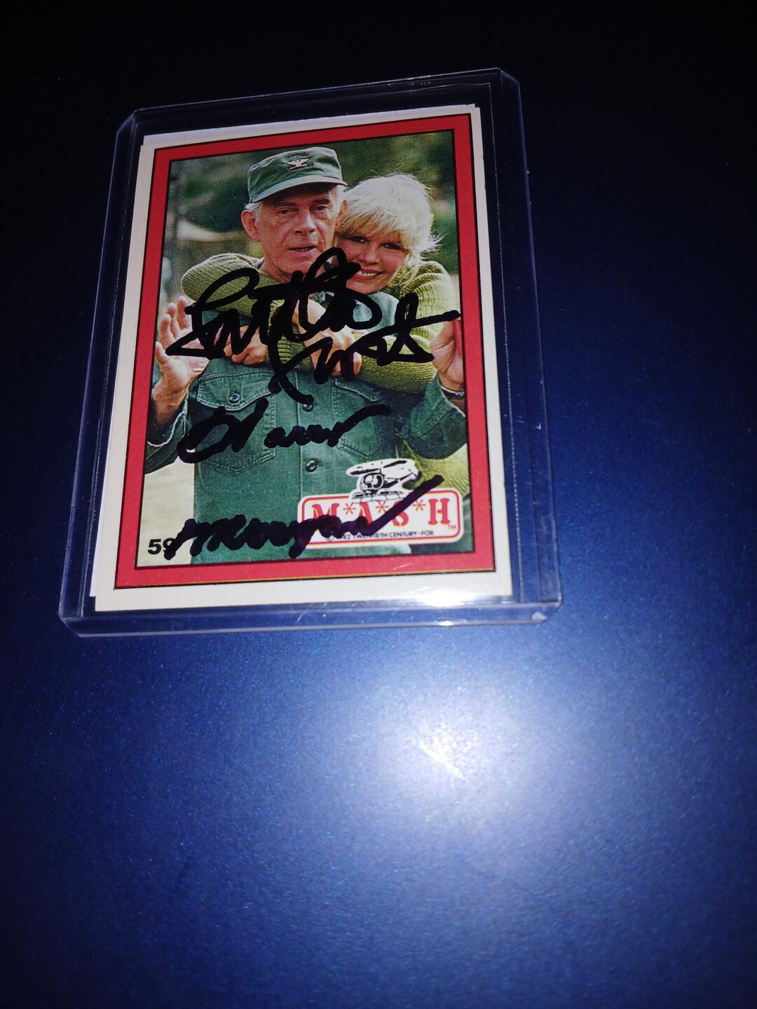 Harry Morgan, Loretta Swit Autographed Card With Coa - Etsy