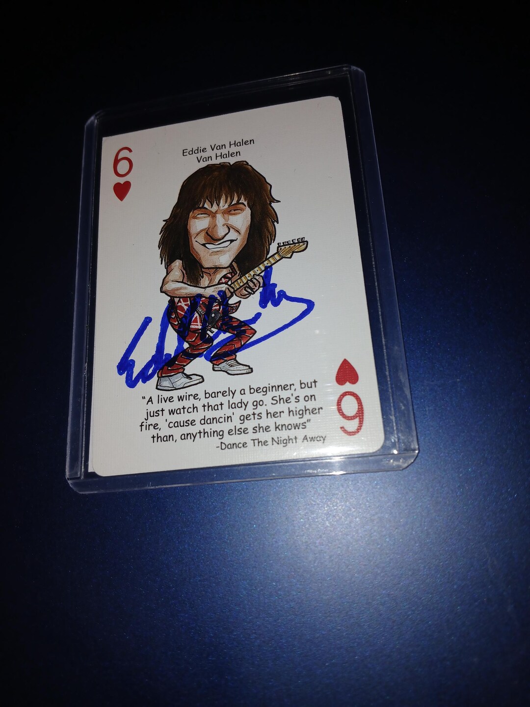 Eddie Van Halen Autographed Card With Coa - Etsy