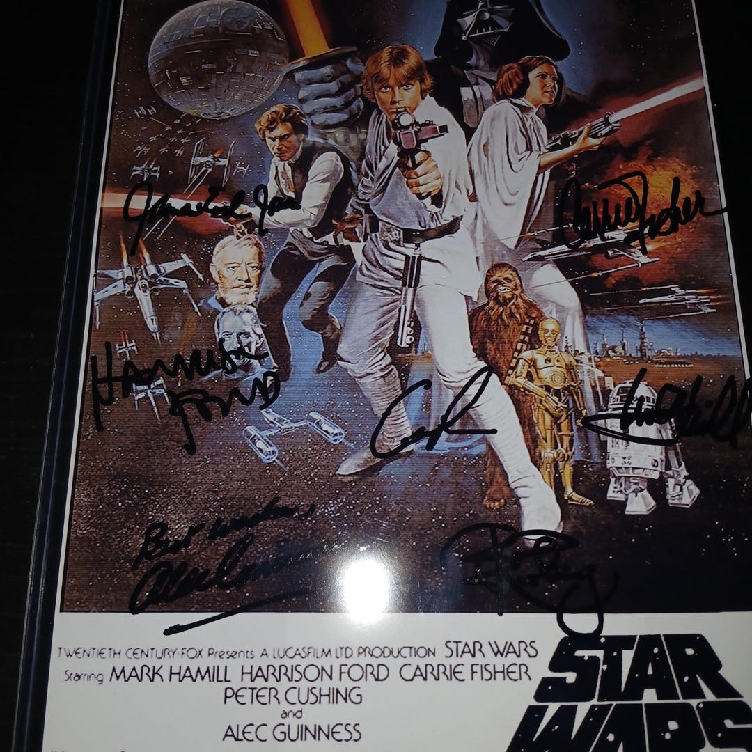 James Earl Jones, Carrie Fisher, Mark Hamill, Alec Guinness, Harrison ...