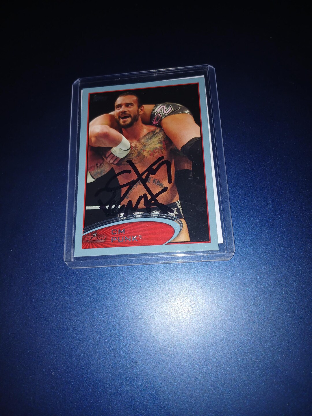 CM Punk Autographed Card With Coa - Etsy