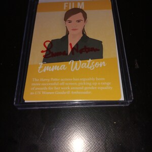 Emma Watson Autographed Card With Coa - Etsy