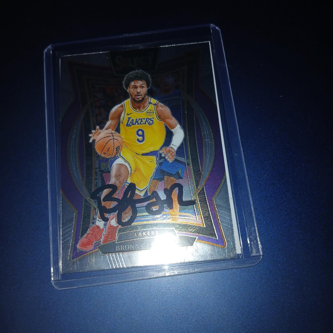 Bronny James Autographed Rookie Card With Coa - Etsy