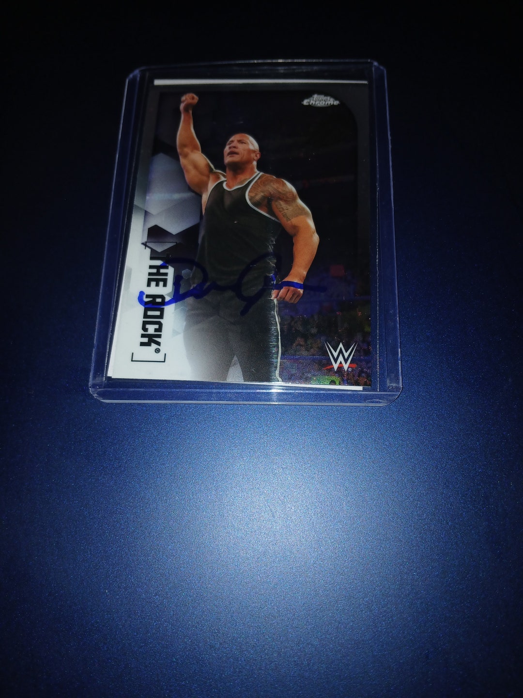 Dwayne Johnson Autographed Card With Coa - Etsy