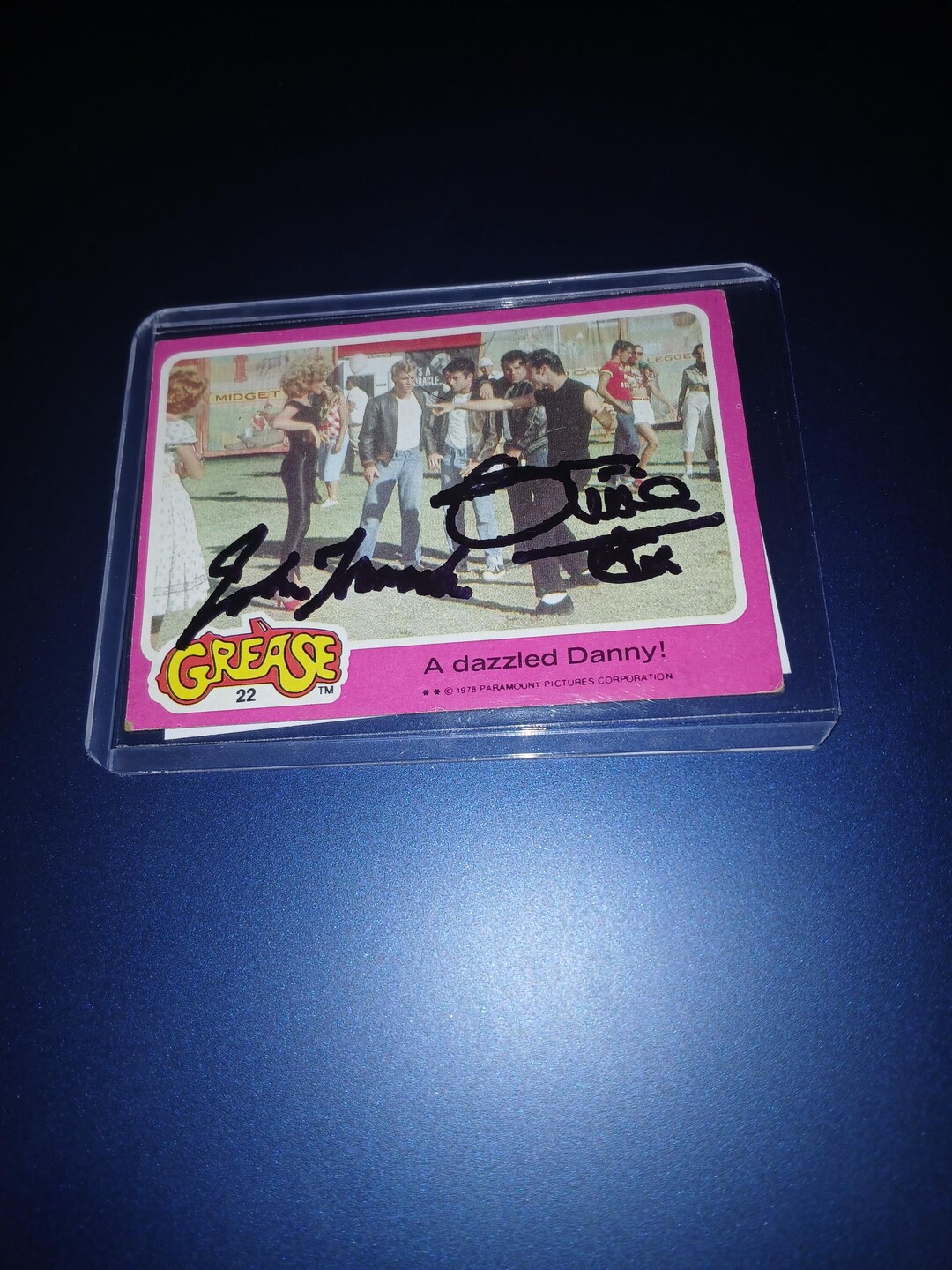 Olivia Newton John, John Travolta Autographed Card With Coa - Etsy