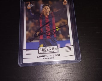Lionel Messi, Cristiano Ronaldo Autographed Card With Coa - Etsy
