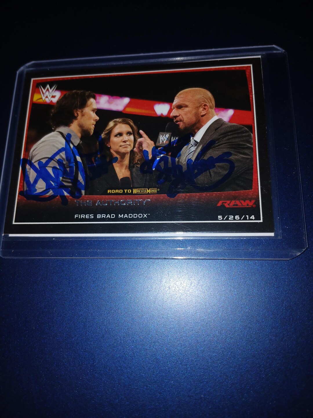 Stephanie Mcmahon, Tiple H Autographed WWE Card With Coa - Etsy