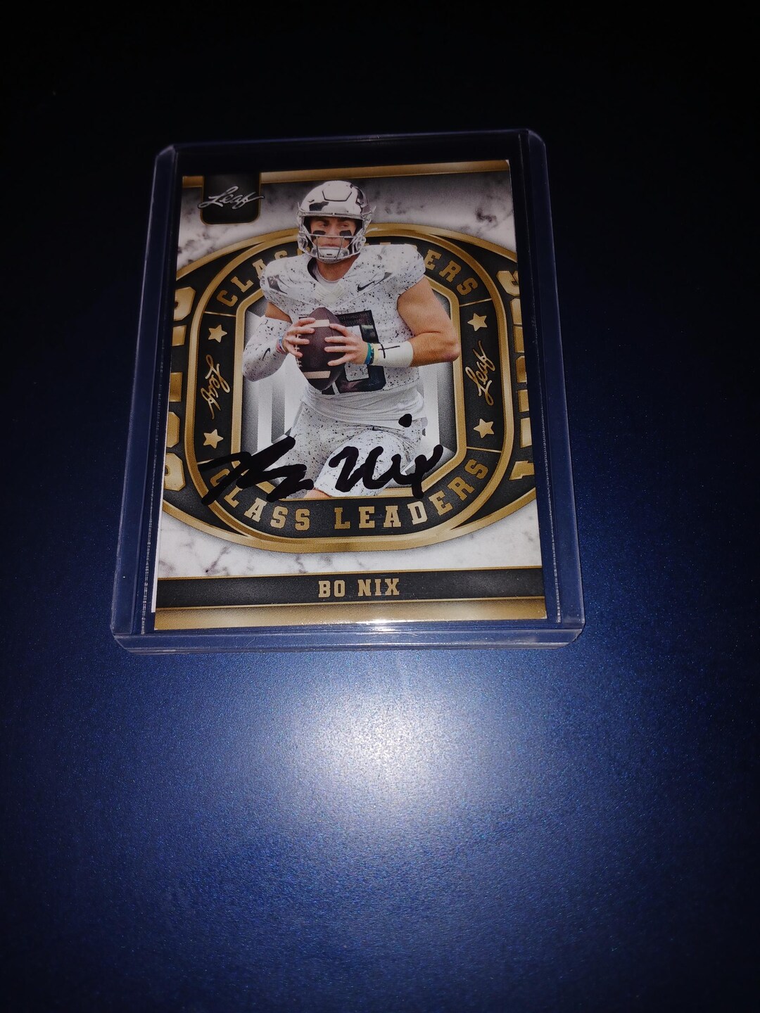 Bo Nix Autographed Rookie Card With Coa - Etsy