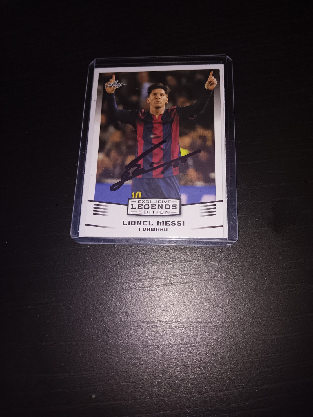 Lionel Messi Autographed Card With Coa - Etsy