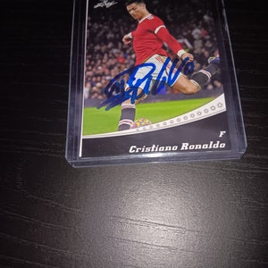 Cristiano Ronaldo Autographed Card With Coa - Etsy
