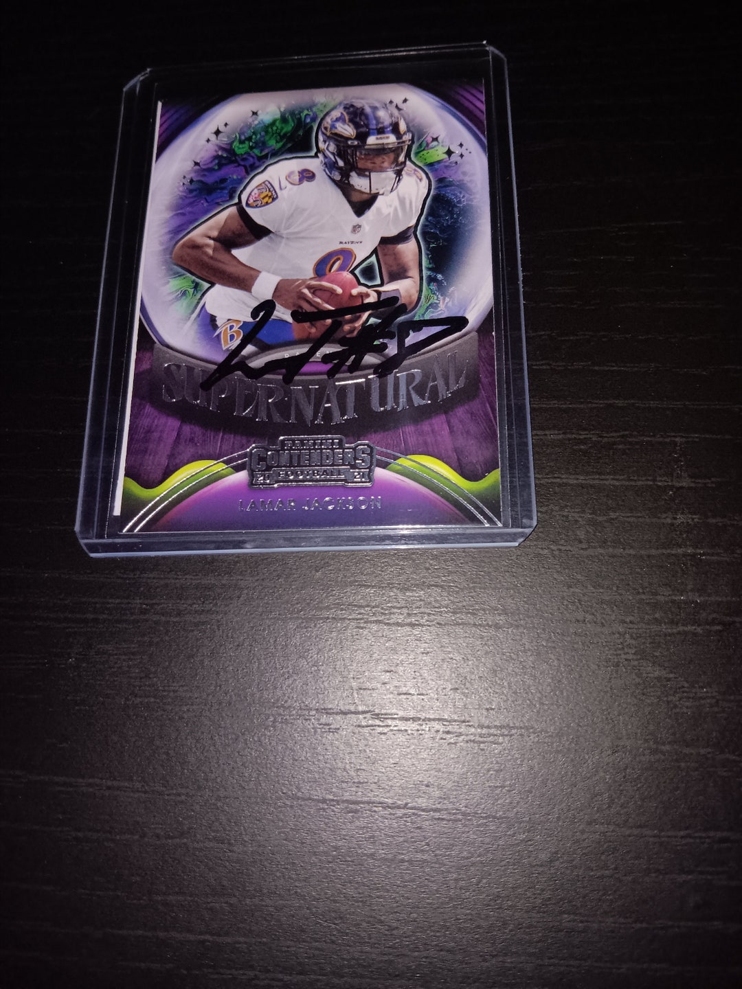 Lamar Jackson Autographed Card With Coa - Etsy