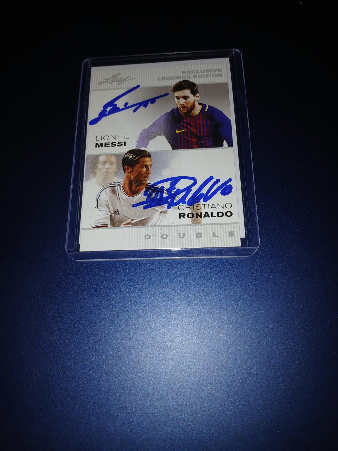 Cristiano Ronaldo, Lionel Messi Autographed Card With Coa - Etsy