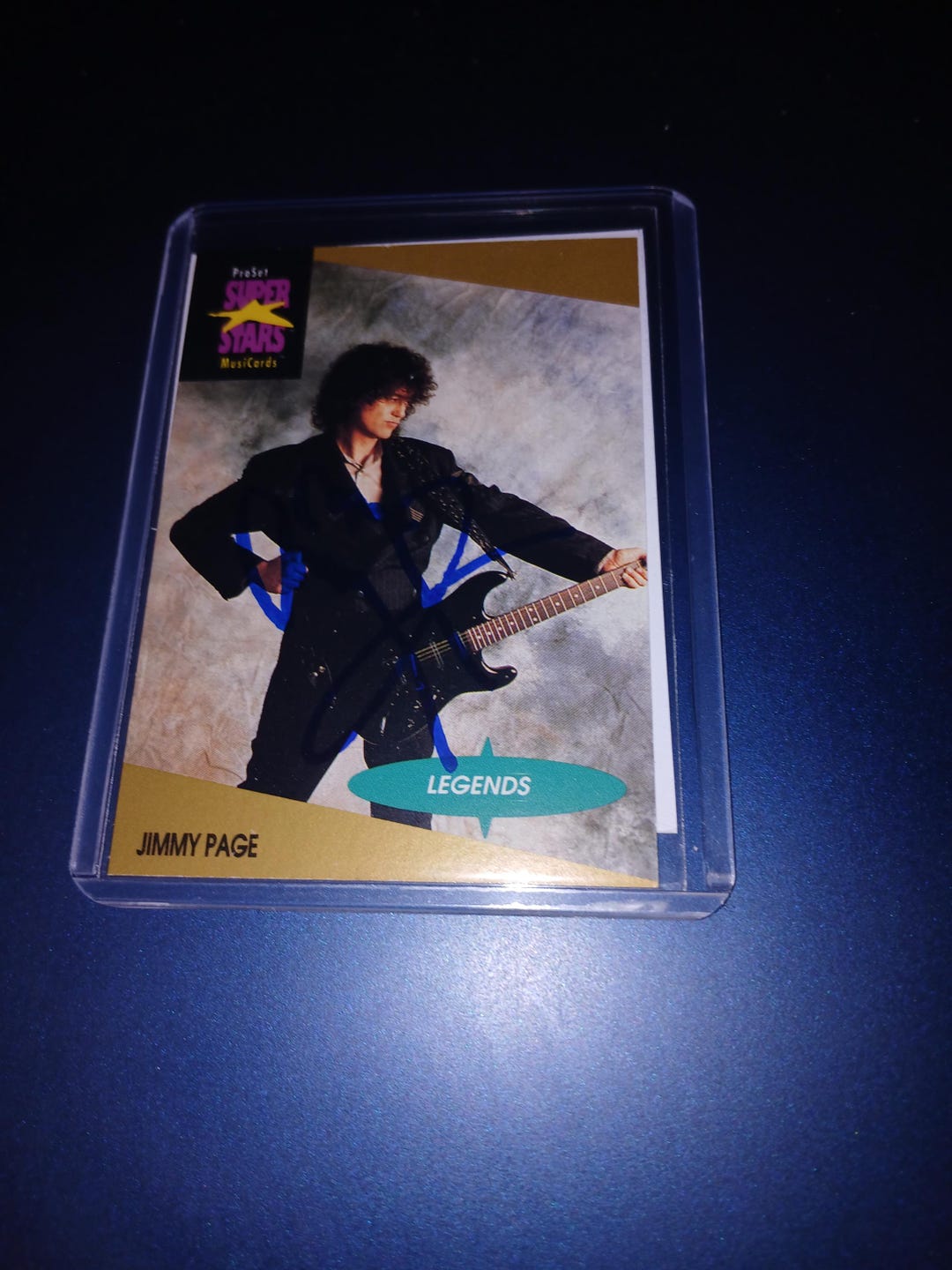 Jimmy Page Autographed Led Zeppelin Card With Coa - Etsy