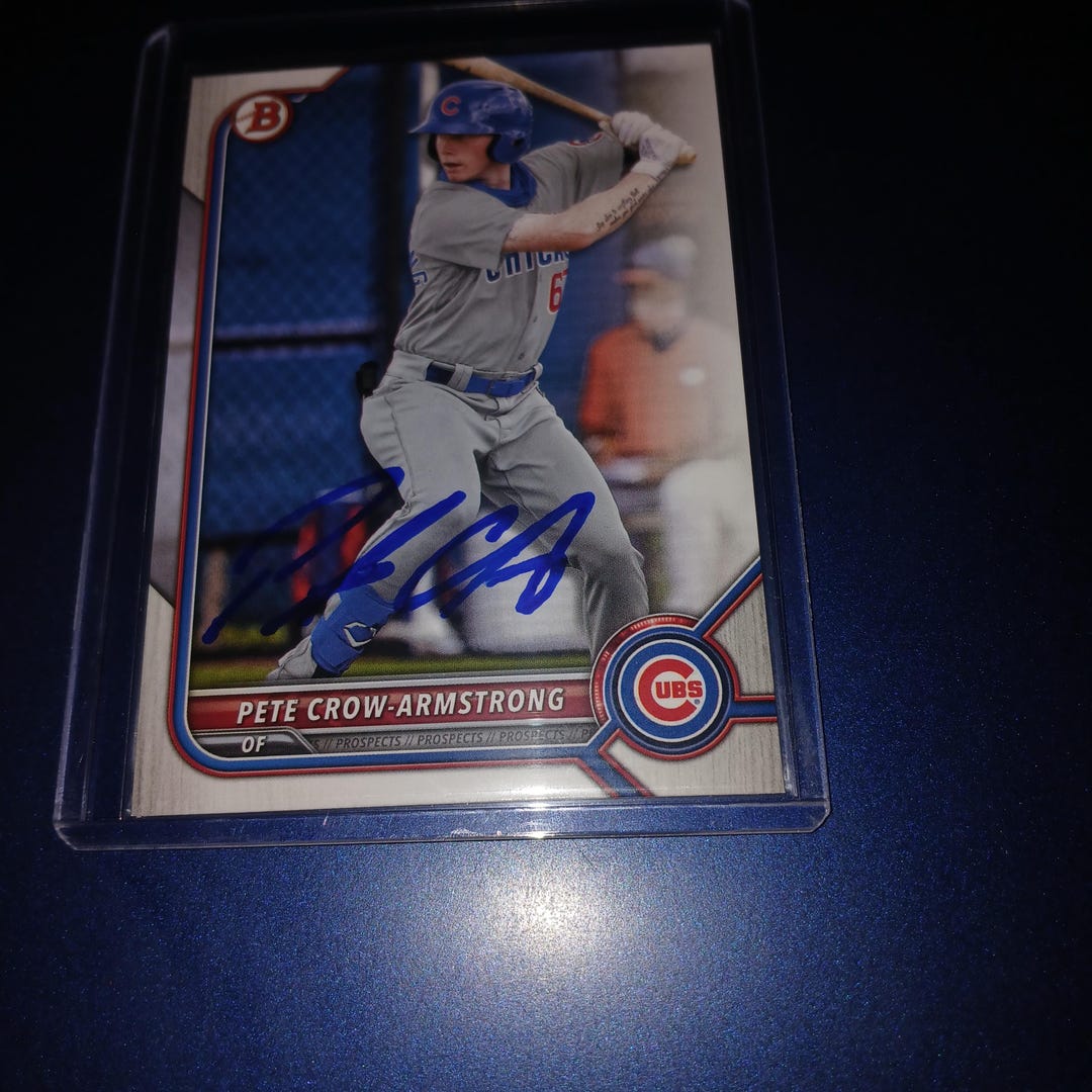 Pete Crow Armstrong Autographed Rookie Card With Cert - Etsy