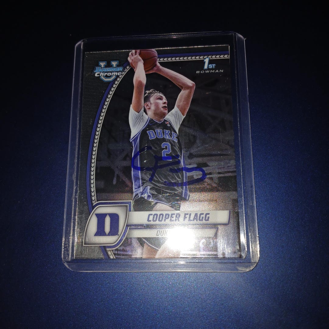 Cooper Flagg Autographed Card With Coa - Etsy