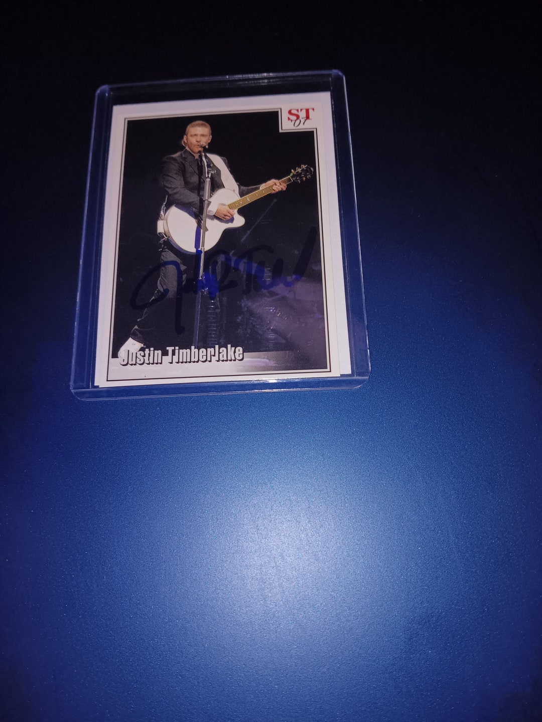 Justin Timberlake Autographed Card With Coa - Etsy