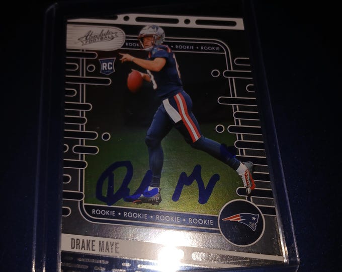 Drake Maye Autographed Rookie Card With Cert - Etsy