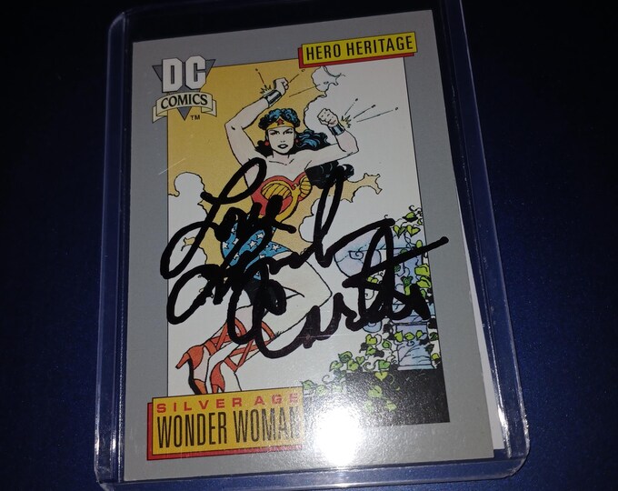 Lynda Carter Autographed Wonder Woman Card With Coa - Etsy